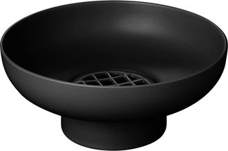 Blomus Vase MIYABI | Blumenvase aus Steingut Beige | Dekovase Farbe Black | Größe M | Ø23 x 10H cm