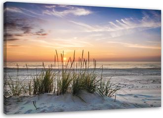 Feeby Frames Feeby Bilder Nordsee Ostsee Landschaft 70x50 cm 1 Teilig Wohnzimmer Schlafzimmer Büro Flur Küche Wandbilder Modern Bild auf Leinwand Wanddekoration Ku