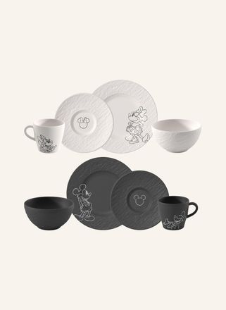 Villeroy & Boch Fr&uuml;hst&uuml;cks-Set, 8-Teilig Manufacture Rock - Mickey Mouse schwarz