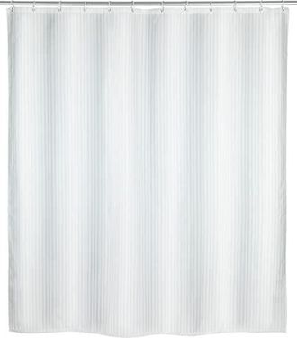 WENKO Rideau de Douche antimoisissure Palais | Revêtement antibactérien et Hydrofuge | Lavable en Machine à 30° | 12 Anneaux Rideau de Douche Blanc Inclus |