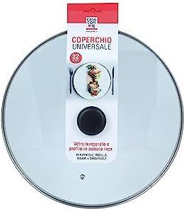 Pratesi Coperchio Vetro CM.32 CASA con Te, 18/8 Stainless Steel, Multicolour, One Size