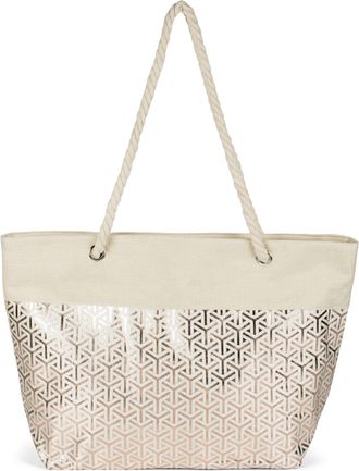 styleBREAKER Strandtasche Strandtasche metallic Infinity W&uuml;rfel