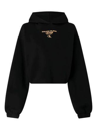 Calvin Klein Hoodie mit Logo-Print - Schwarz