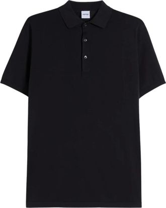 Aspesi Homme, Tops, Bleu, Taille: XL Polo en coton avec boutons en nacre