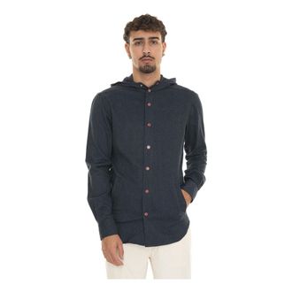 Kiton Kapuzenshirt mit Druckkn&ouml;pfen - - Jackets - Herren - Blau - M