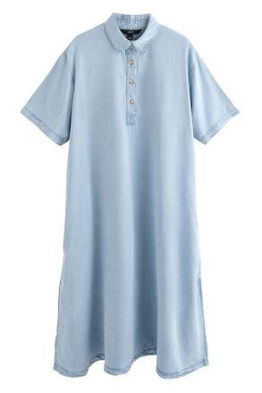 Next Midikleid Leichtes Denim-Maxikleid aus Lyocell (1-tlg)