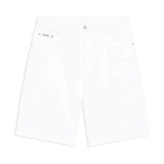 Moschino Homme, Shorts, Blanc, Taille: L Shorts en coton blanc avec design 5 poches