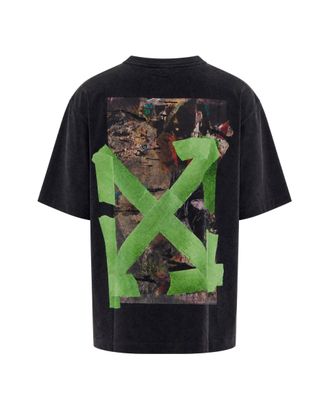 Off-white Mens T-Shirt Bacco Arrow Skate Vintage Black Cotton T-Shirts And Polos