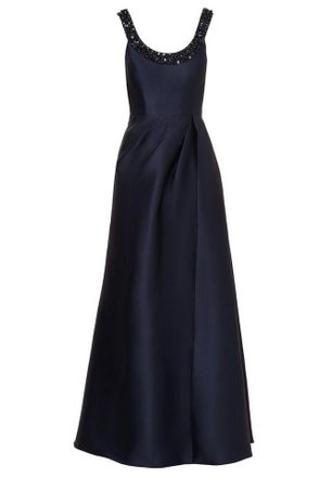 Adrianna Papell Abendkleid Beaded Mikado Gown Mikado-Kleid mit Perlenverzierung am Ausschnitt