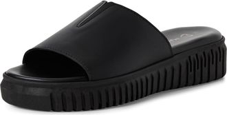 Marco Tozzi Damen Pantoletten aus Leder Plateau, Schwarz (Black), 41 EU
