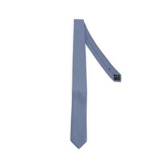 Au Printemps Paris Gemusterte Seidenkrawatte - Blau