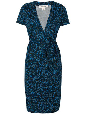 Diane Von F&uuml;rstenberg robe-tablier brod&eacute;e - Noir