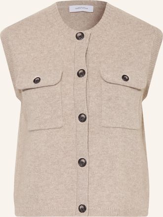 Darling Harbour Darling Harbour Strickweste Mit Cashmere beige