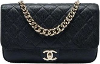 Chanel Sac bandouli&egrave;re matelass&eacute; en cuir caviar Pre-owned - Femme - Pre-owned - Noir - Taille: ONE Size
