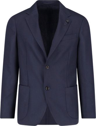 Lardini Single-Breasted Virgin Wool Blazer