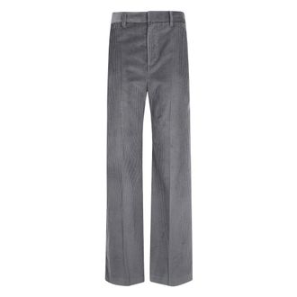 Brunello Cucinelli Wide Pantalons - Femme - Pantalons - Gris - Taille: 42 FR