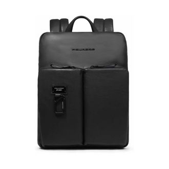 Piquadro Schmaler Laptop-Rucksack mit iPad-Fach- sto&szlig;fest ausgepolstert und RFID-gesch&uuml;tzt - - Bags - Herren - Schwarzk - ONE SIZE