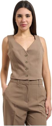 Guess Femme, Vestes, Brun, Taille: 40 FR Tailored Vest