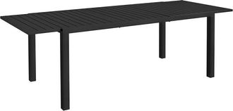 OUTSUNNY Table de jardin extensible 6-8 personnes dim. 180/240L x 94l x 73H cm alu noir