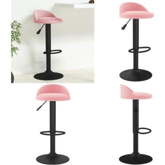 vidaXL Vidaxl - Tabouret de bar Rose Velours