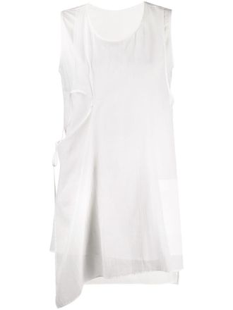 Yohji Yamamoto Asymmetrische Tunika - Wei&szlig;