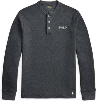 Polo Ralph Lauren T-shirt de nuit gaufr&eacute; &agrave; col tunisien