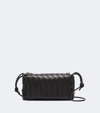 Bottega Veneta Crossbody Bag Notturno Mini aus Leder