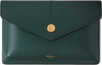 Mulberry Kuvert-Clutch mit Druckknöpfen - Grün