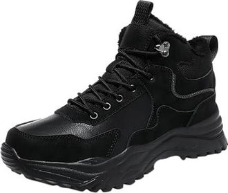 Generic Chaussures Montantes en Coton pour Hommes Bottines Chaudes et Confortables Mode Automne et Hiver Chaussures Homme Compens&eacute;es Gothique (Black 41)