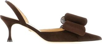 Mach & Mach Mach & Mach, Femme, Chaussures, Brun, Taille: 36 1/2 EU Le Cadeau Bow Slingback Escarpins