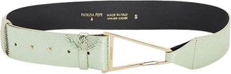 Patrizia Pepe Femme, Accessoires, Vert, Taille: ONE Size Leather Belt