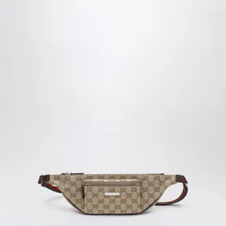 Gucci Kleine Flatpack-G&uuml;rteltasche in braunem GG-Gewebe
