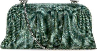 Benedetta Bruzziches Femme, Sacs, Vert, Taille: ONE Size Embellished Fabric Large Venus Clutch