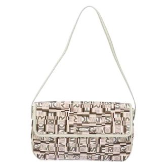 Ferragamo Sac bandouli&egrave;re en toile Pre-owned - Femme - Pre-owned - Beige - Taille: ONE Size