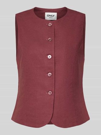 Only Regular Fit Weste aus Viskose-Leinen-Mix Modell GOA
