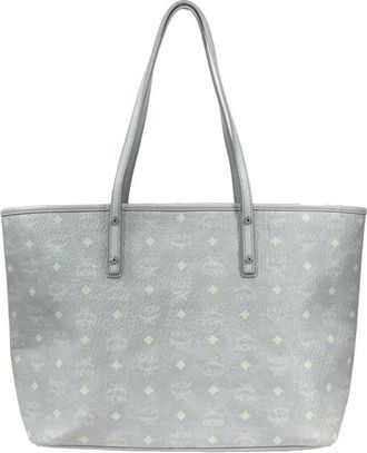 MCM Visetos Monogram Tote Bag - - Bags - Damen - Grau - ONE SIZE
