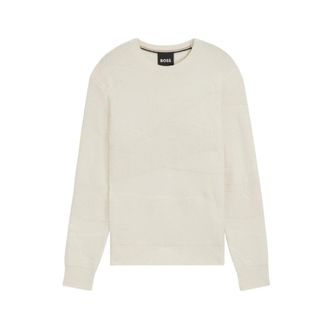 HUGO BOSS Homme, Pulls, Beige, Taille: L Tricot &agrave; col rond