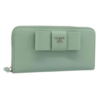 Prada Portefeuille long vintage Pre-owned - Femme - Pre-owned - Vert - Taille: ONE Size