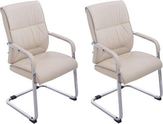 Clp 2er Set Freischwinger XXL Anubis Kunstleder creme