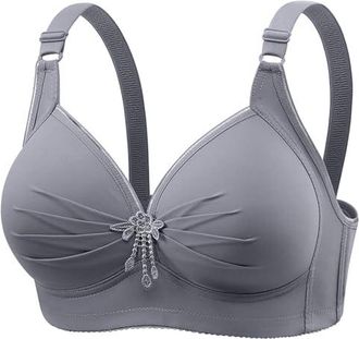 Generic Mince Laceless Confortable Respirant Sous-v&ecirc;tements Grande Taille Boucle Femme Soutien-gorge Col V Gilet Bralette Sans Fil Soutien-gorge 36 C Femmes B