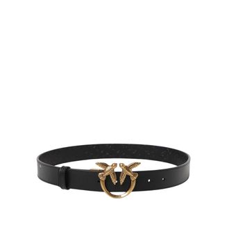 Pinko Liebesv&ouml;gel Leder G&uuml;rtelschnalle - - Accessories - Damen - Schwarzk - S