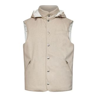 Brunello Cucinelli Homme, Vestes, Beige, Taille: 2XL Vestes