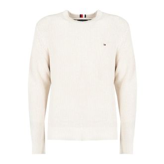 Tommy Hilfiger Klassischer Strickpullover - - Knitwear - Herren - Beige - 2XL
