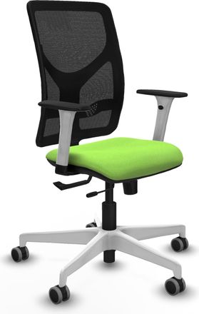 Piqueras y Crespo B&uuml;rostuhl, Rollen mit wei&szlig;en und schwarzen Armlehnen, h&ouml;henverstellbare Lendenwirbelst&uuml;tze, ausgestattet mit Syncro/Traslack und Schneideschaum, Schwa