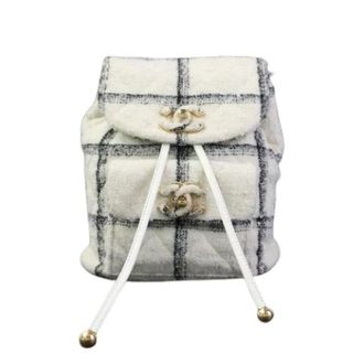 Chanel Pre-owned Vintage Tweed Backpack - - Pre-owned - Damen - Wei&szlig; - ONE SIZE
