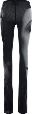 Jean Paul Gaultier Smoking Women Print Trousers - Black