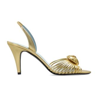 Valentino Garavani Femme, Chaussures, Jaune, Taille: 36 EU Sandales &agrave; talon en cuir