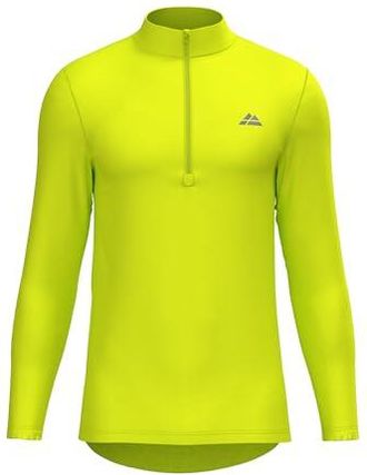 Danish Endurance Maillot Cyclisme Manches Longues, Poches Arrières, Respirant & Léger, Vélo Homme, Jaune Fluo, XXL