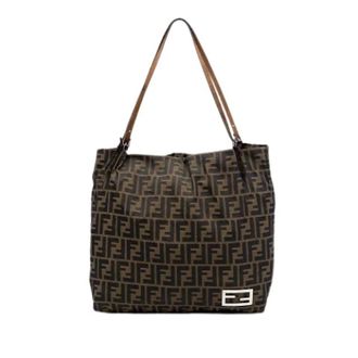 Fendi Sac cabas en toile Pre-owned - Femme - Pre-owned - Brun - Taille: ONE Size