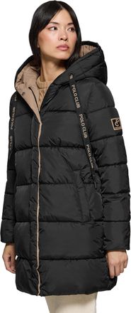 Polo Club Wendemantel Gracia schwarz mit fester Kapuze Details - Damen